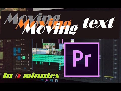 How to add moving text in adobe premiere pro - YouTube