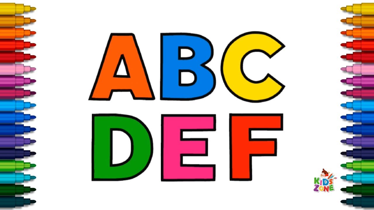 How to Draw ABC - ABC drawing - Easy Kids Drawings - ABC Songs for ...