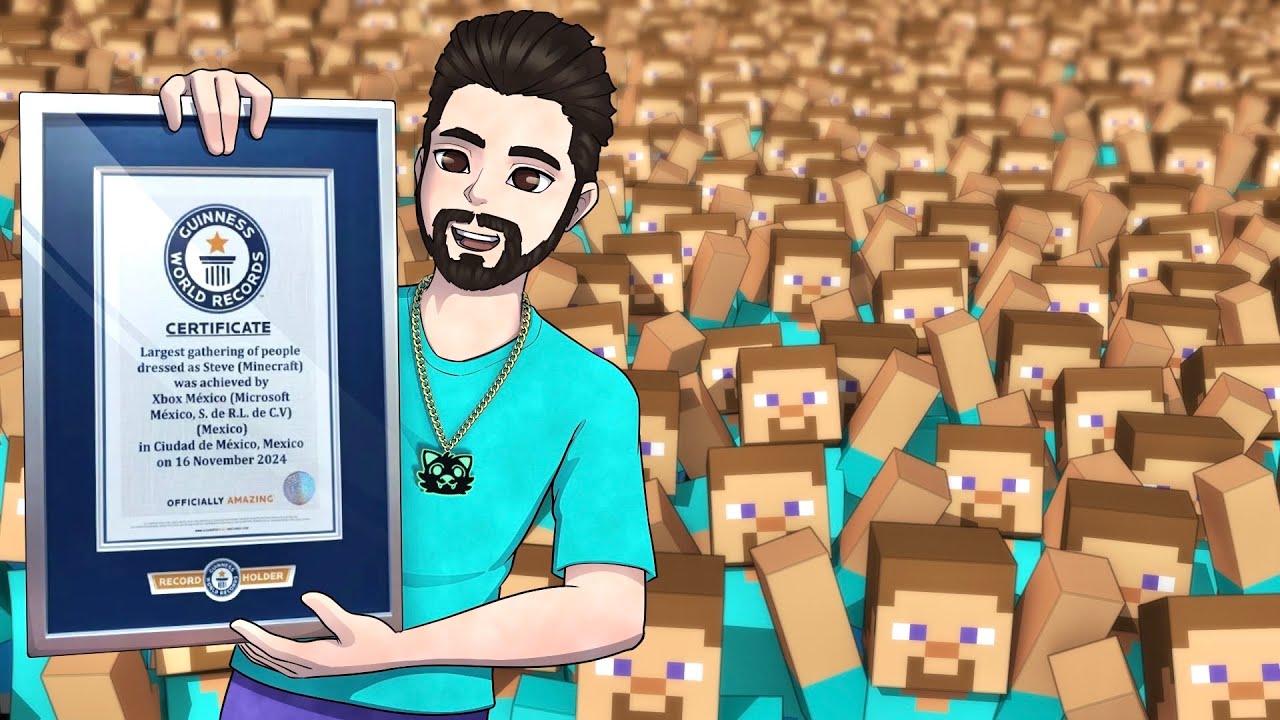 ¡Rompimos un RECORD MUNDIAL de STEVES! #Minecraft - YouTube