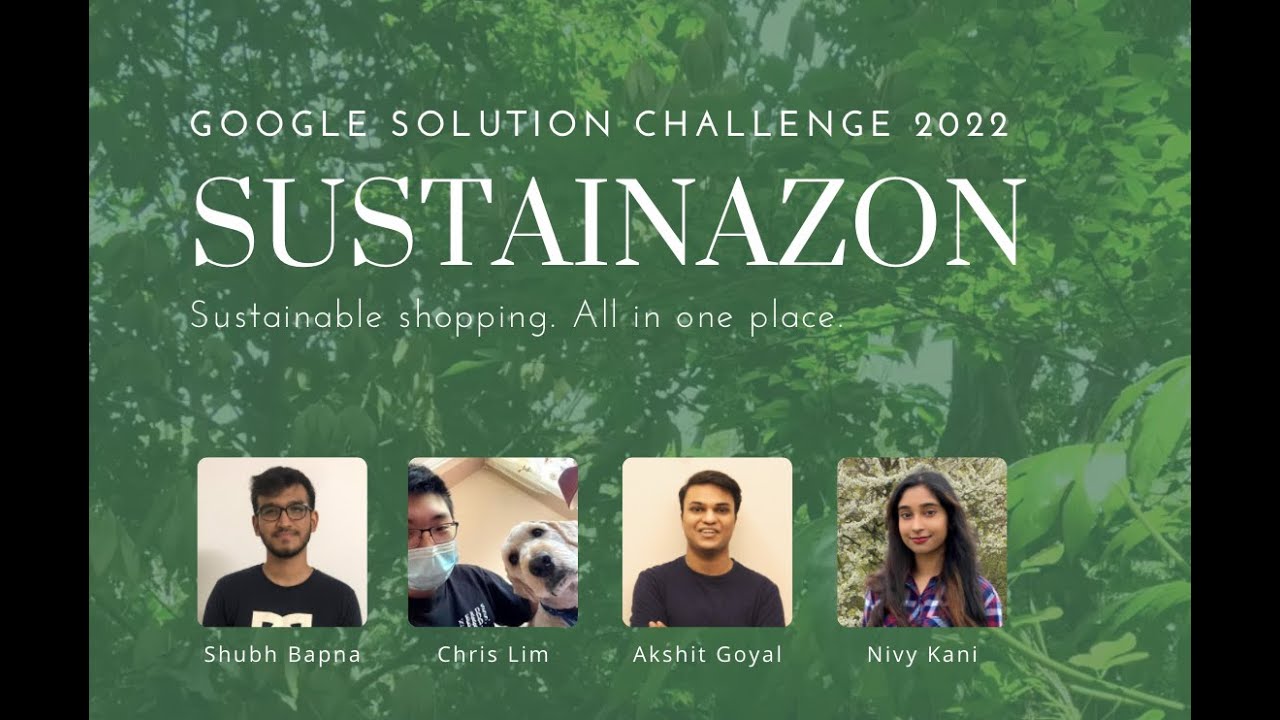 Sustainazon - GDSC Solution Challenge 2022 - YouTube