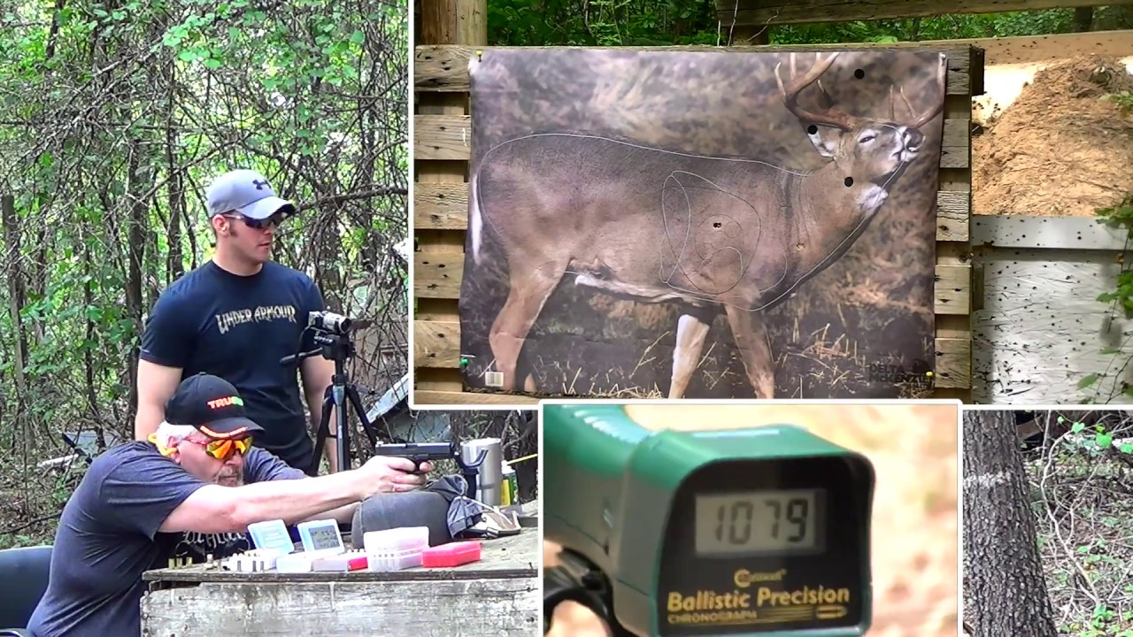 Shooting Big Glocks at 50 meters! Practicing for Deer Hunting... - YouTube