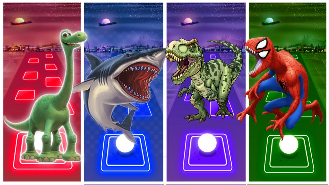 🦖Jurassicworld Brontosaurus🆚Megalodon🆚Tyrannosaurus🆚T rex Coffin Dance ...