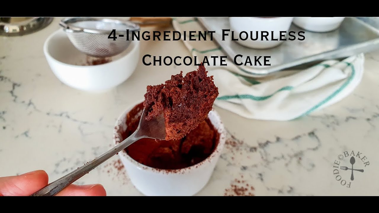 4 Ingredient Flourless Chocolate Cake Youtube