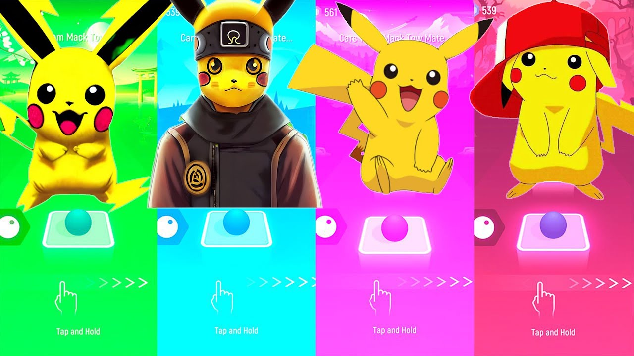 TILES HOP PIKACHU vs PIKACHU vs PIKACHU vs PIKACHU - YouTube