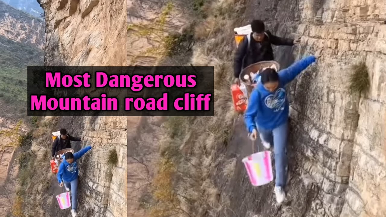 Most Dangerous mountain Road cliff - YouTube