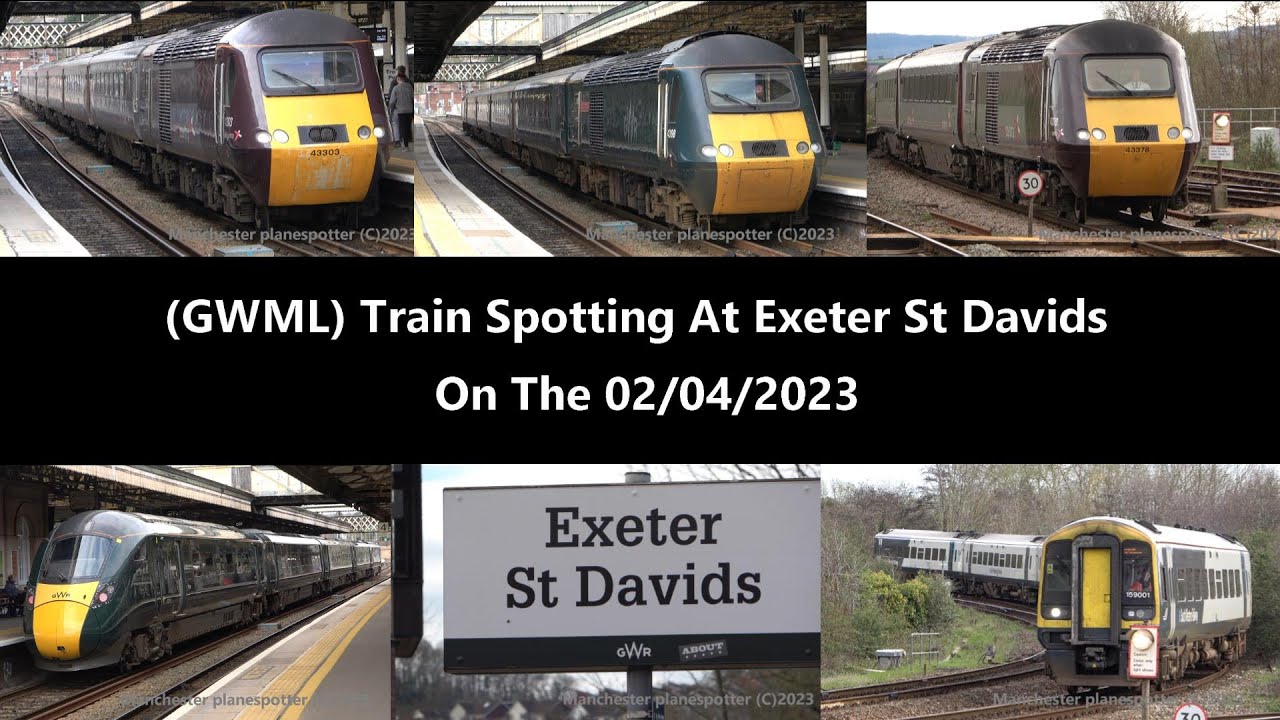 (4K) (GWML) Train Spotting At Exeter St David's On The 02/04/2023 - YouTube