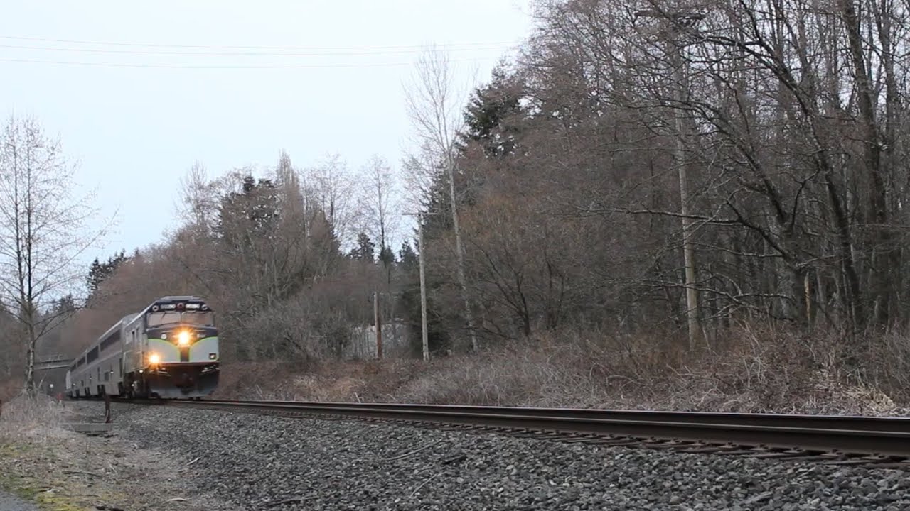 Amtrak Cascades 519 @Burns Bog (North Delta B.C.) 90250 Leading & 1406 ...