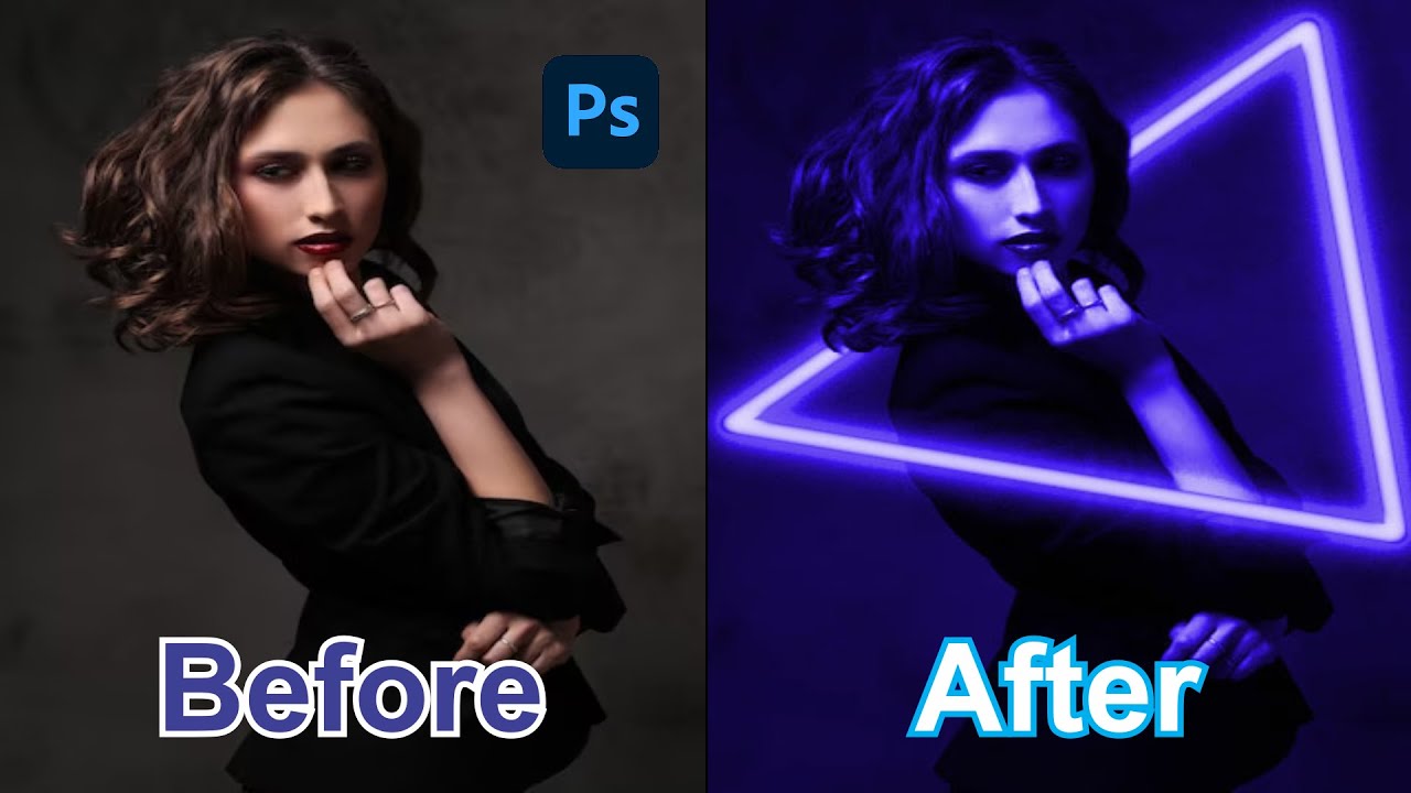 Learn the Trick how to design Neon Light Effect in Photoshop | Shashi ...