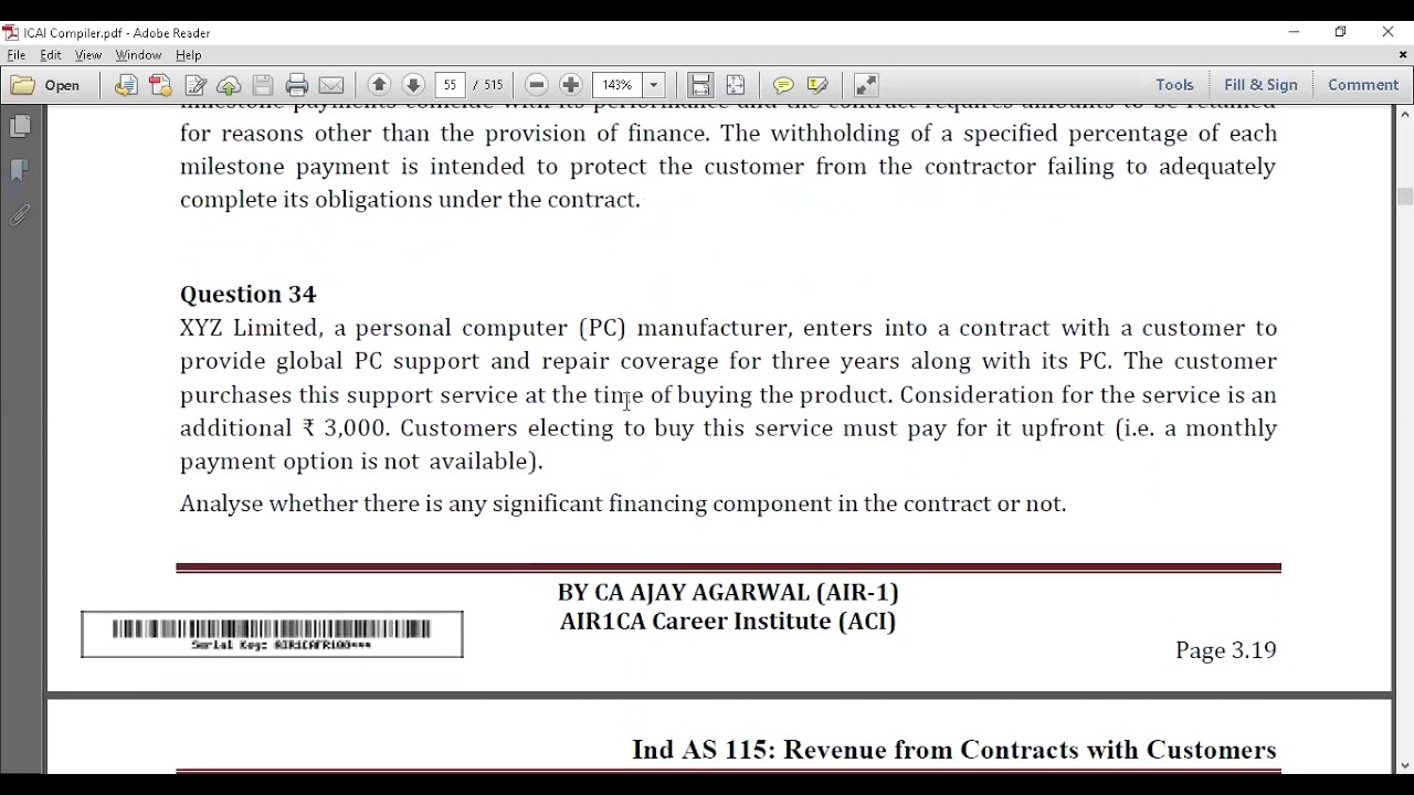 IND AS 115 PART 4 = All Questions from ICAI Study Material, Past Papers ...