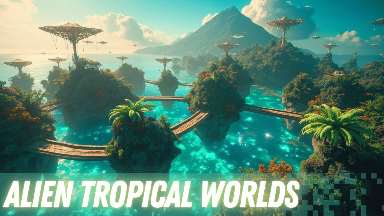 Alien Tropical Worlds 4K | Cinematic AI-Generated Sci-Fi Paradise - YouTube