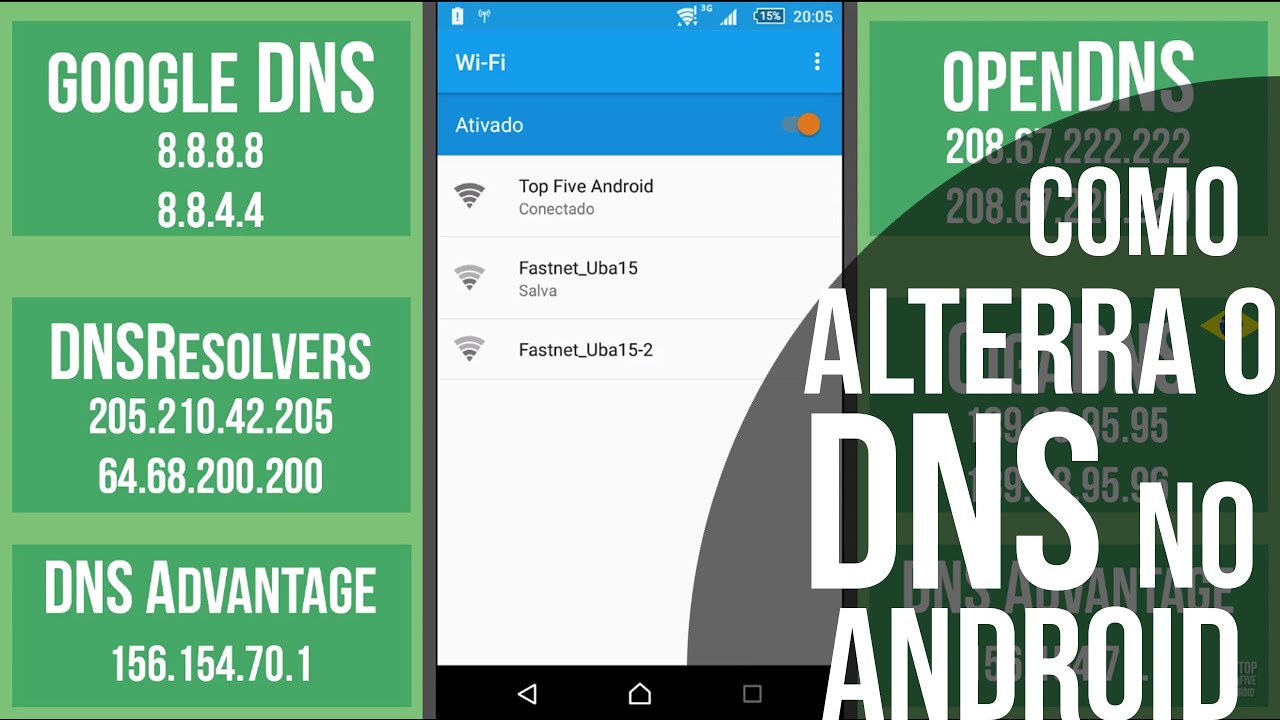 Configurar DNS no Android - Smartphone não conecta na internet Wi-Fi/Conecta no Wi-Fi e não ...