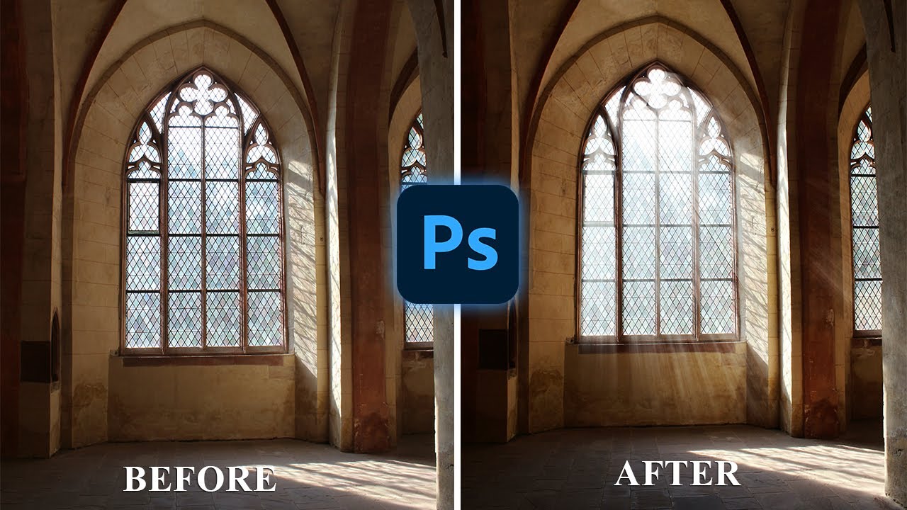 Create light rays in simple easy with photoshop | Visual Channel - YouTube