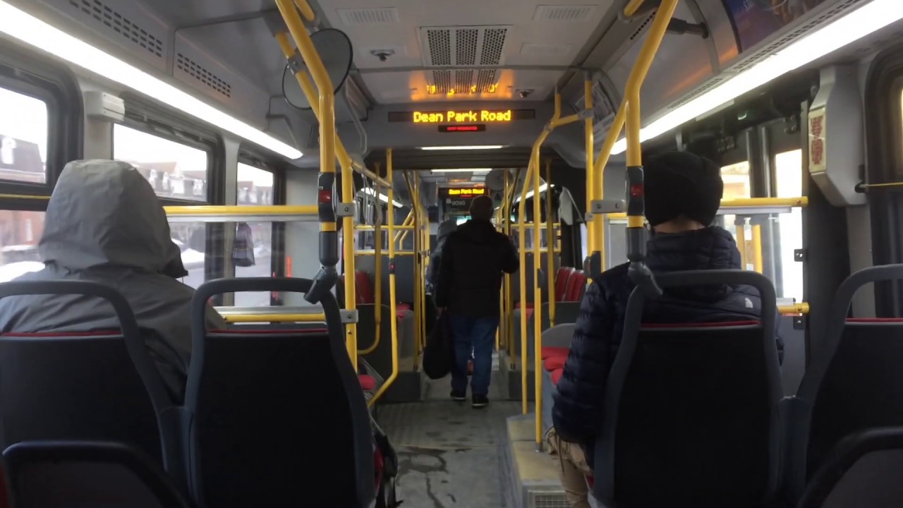 TTC Bus 9 Novabus LFS Articulated 9095 Route 985B (03/05/19) - YouTube