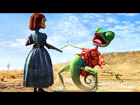 Rango le caméléon rencontre Fève l'iguane femelle | Rango | Extrait VF