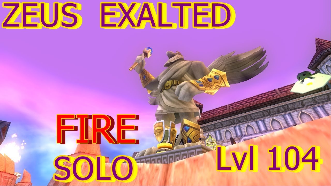 Wizard101 Zeus Exalted (Level 104 Fire) Solo (Zeus, Ares, Apollo ...