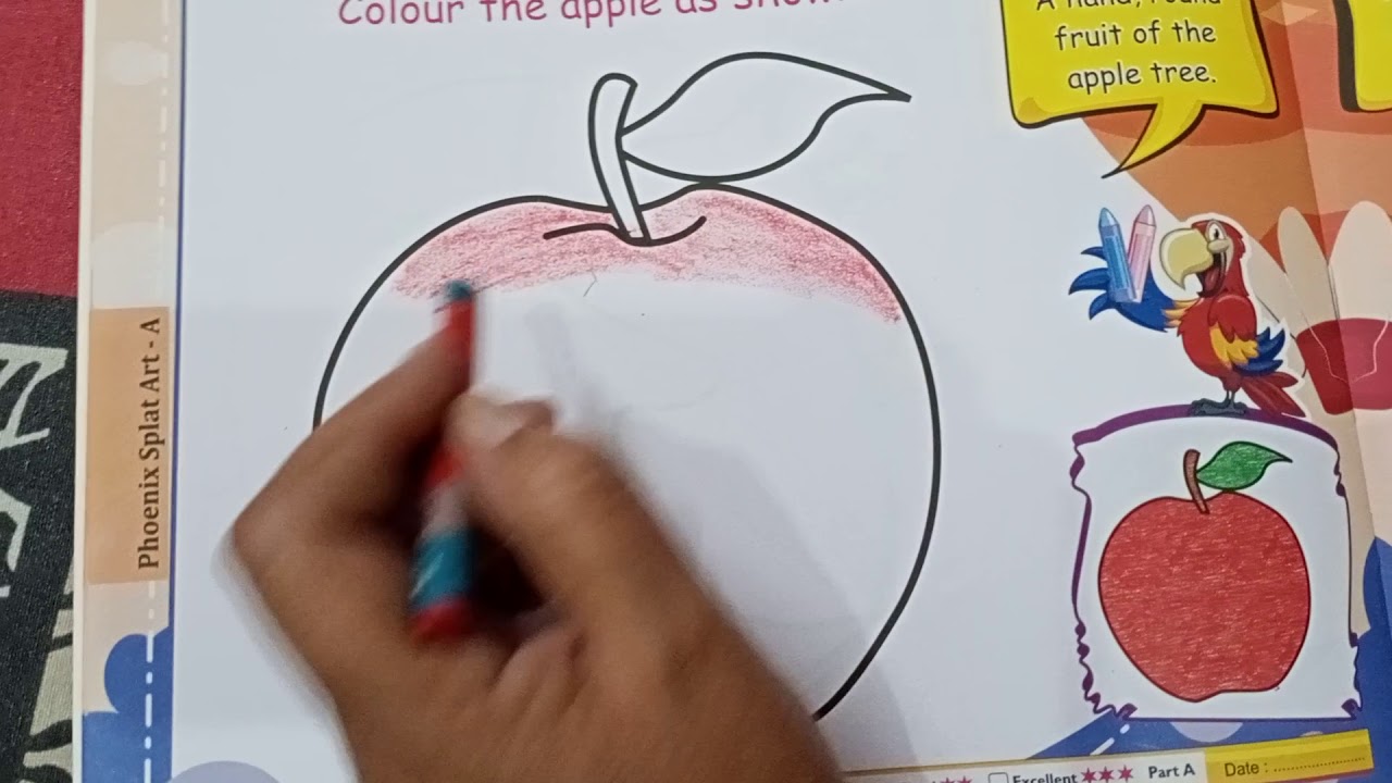 Fill colour in an apple - YouTube