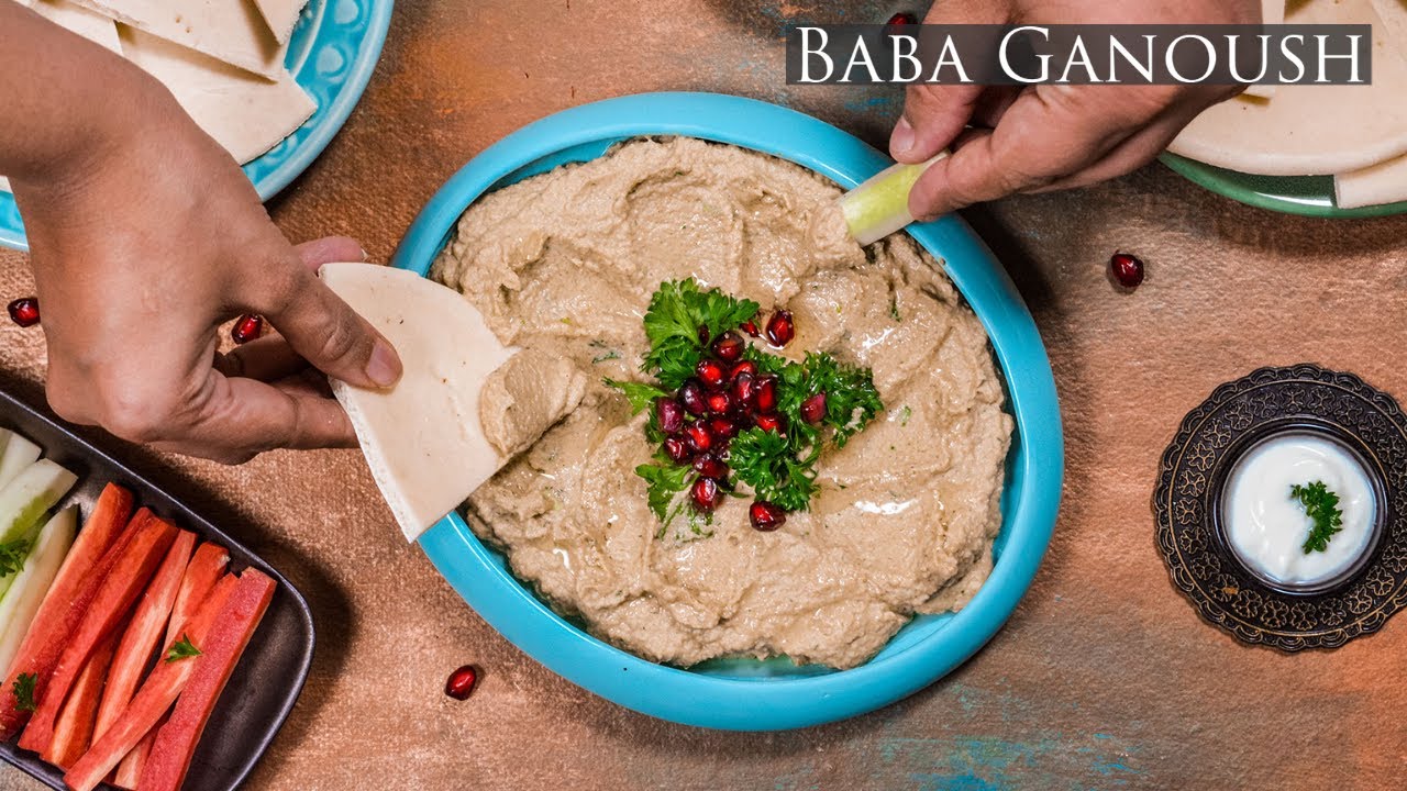 Baba Ganoush | Baba Ghanoush Recipe | Lebanese Baba Ghanoush | Chef ...