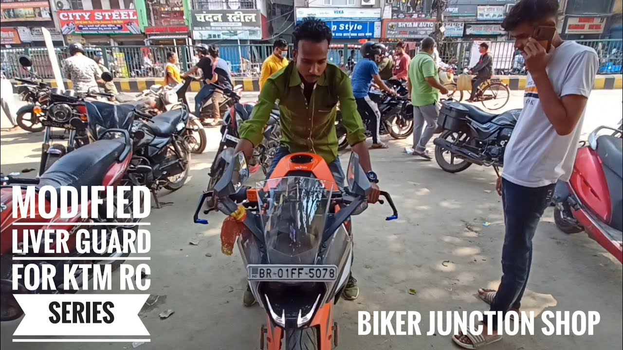 Installing Modified Liver Guard in KTM RC 200 |Best Shop For Bike ...