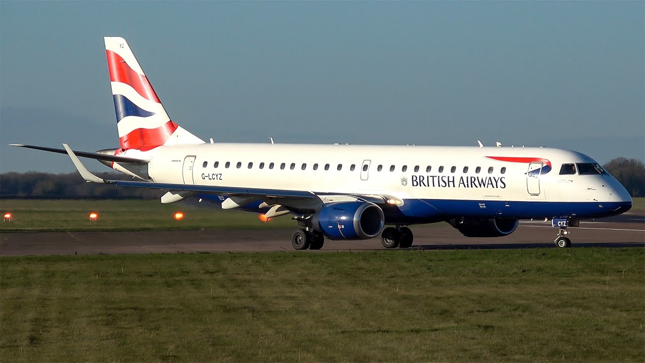 TRAINING FLIGHT - British Airways Embraer E190 at Norwich Airport ...