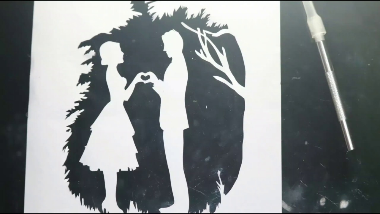beautiful couple | Paper cutting | Timelapse - YouTube