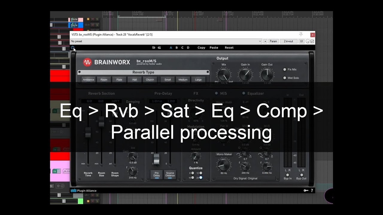 Vocals Reverb Plugin Chain | Eq,Rvb,Sat,Eq,Comp and parallel processing - YouTube