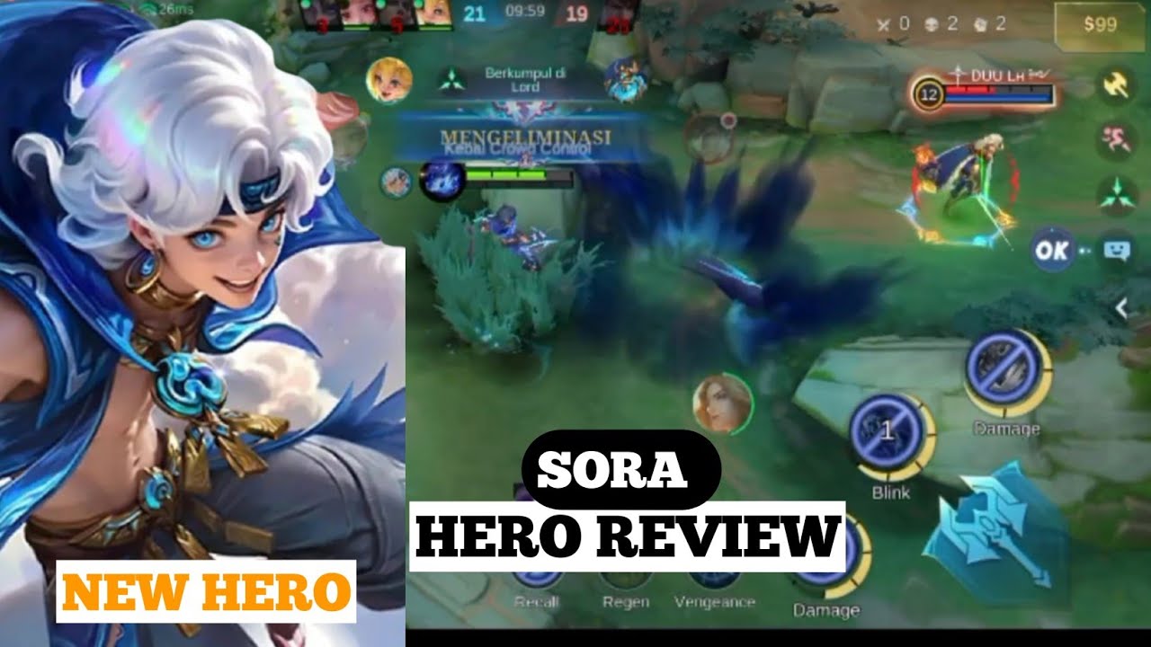 NEW HERO MOBILE LEGEND - HERO SORA MUNGKIN BAKAL COLLAB SKIN ONE PIECE ...