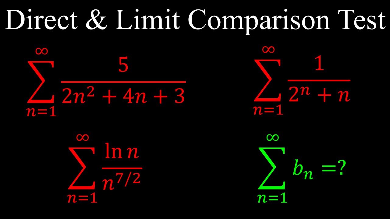 Direct and Limit Comparison Tests, Infinite Series, Convergence ...