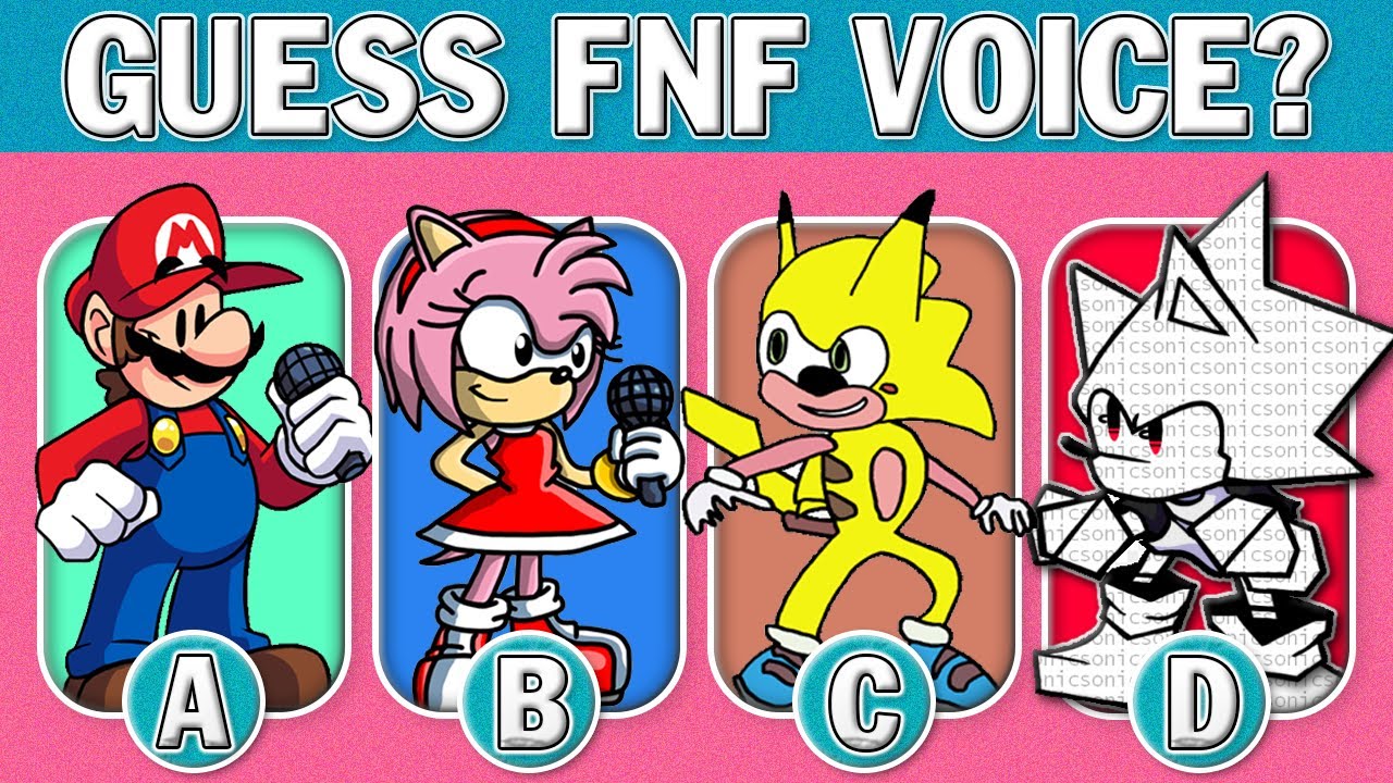 FNF - Guess Character by Their VOICE | Guess The Character | MARIO, AMY ...