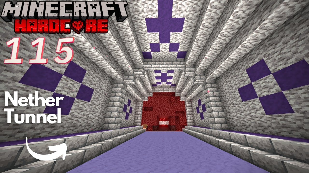 I built an INSANE NETHER TUNNEL in Minecraft Hardcore! - YouTube