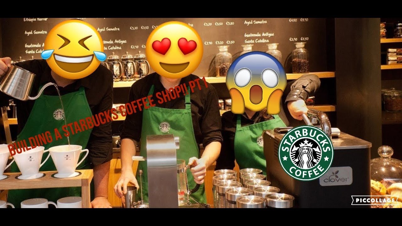 Starbucks Cafe Build PT1/ Roblox Bloxburg - YouTube