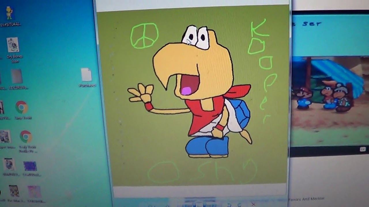 My Drawing Of Kooper From Paper Mario - YouTube