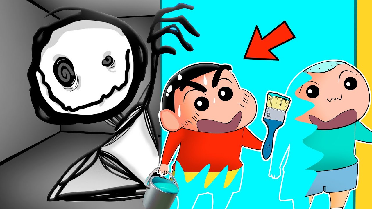 Shinchan Hides In Colour To Survive From Scary Monster 😱🔥 | Roblox ...