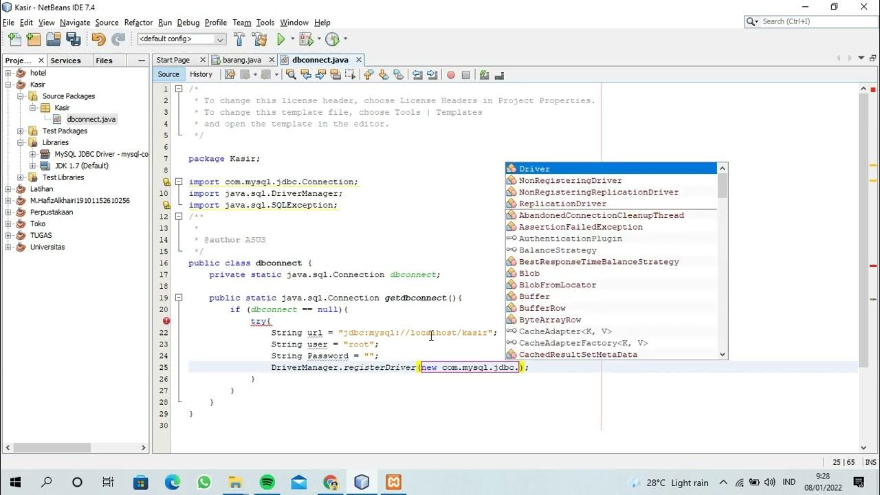 Membuat Aplikasi Kasir Sederhana dengan Java NetBeans | Koneksi Database (Part 2) - YouTube