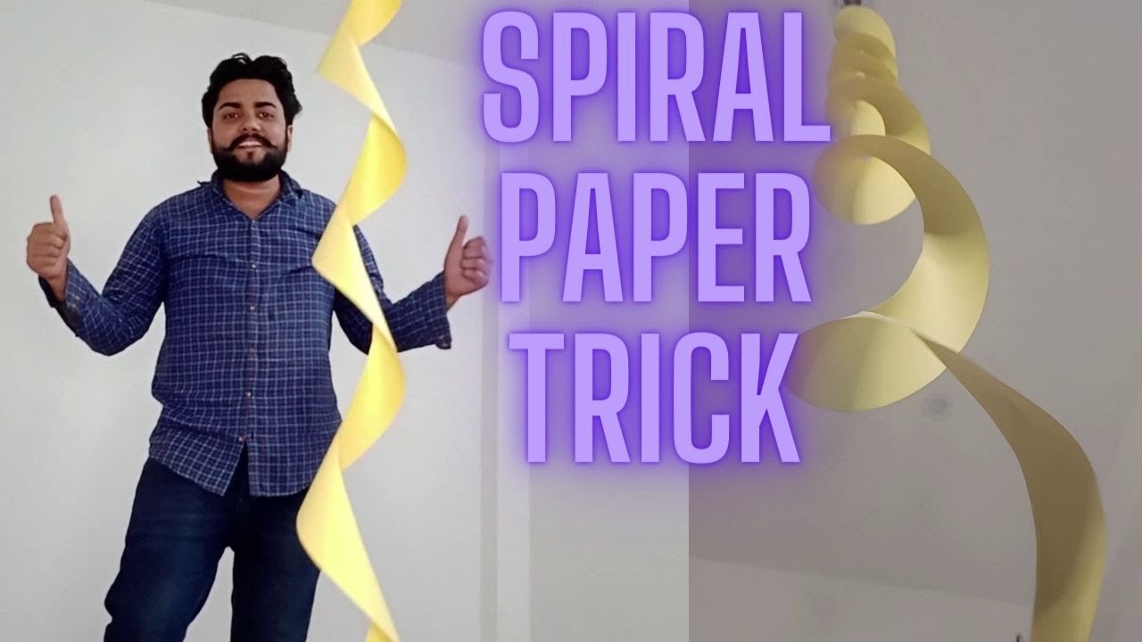Spiral Paper Trick Paper Moving magically by self - YouTube