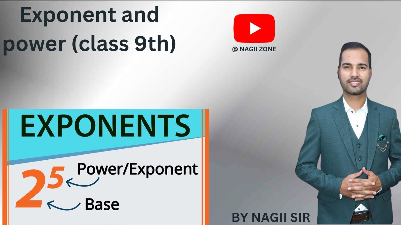 Exponent and power (class 9th) - YouTube