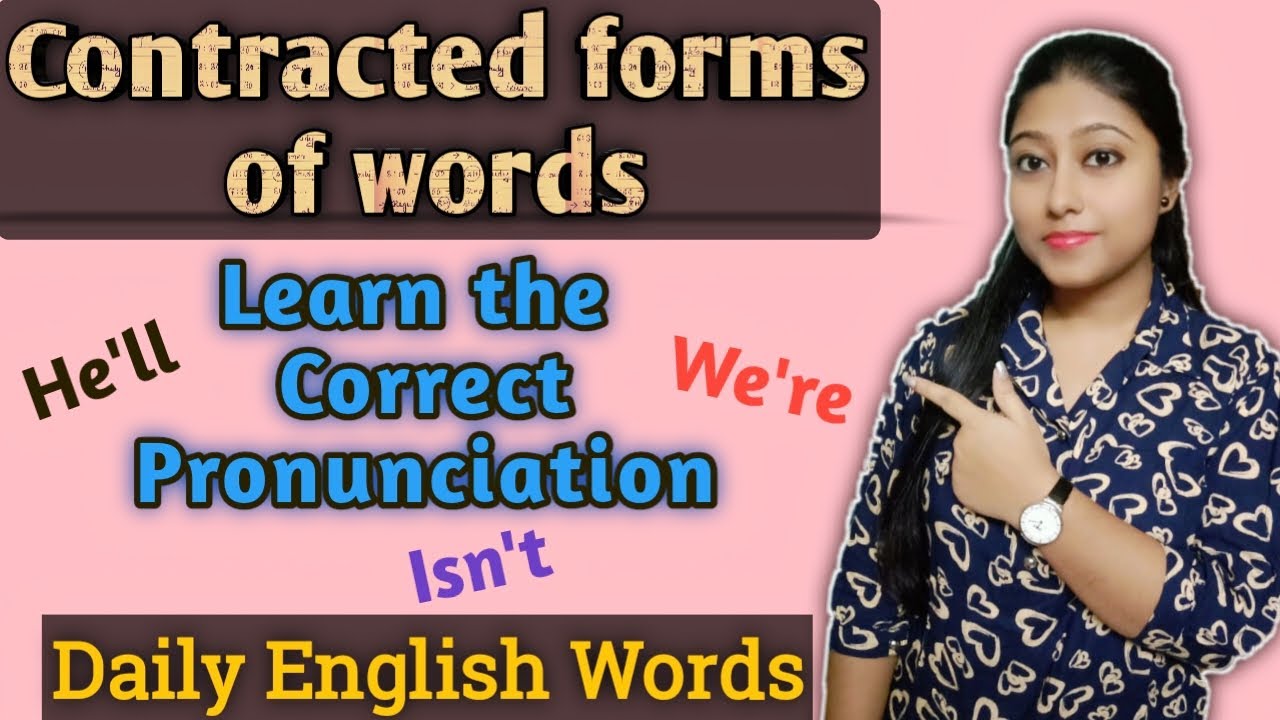 Contracted Forms of Words in English for all | English Speaking ...