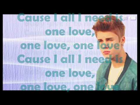 Letra One Love- Justin Bieber - YouTube