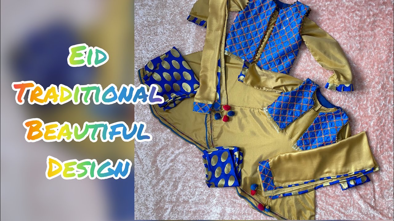 Kids traditional design /Pakistani koti frock design/how to design ...
