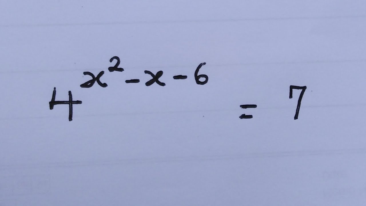 Interesting exponential equation. - YouTube