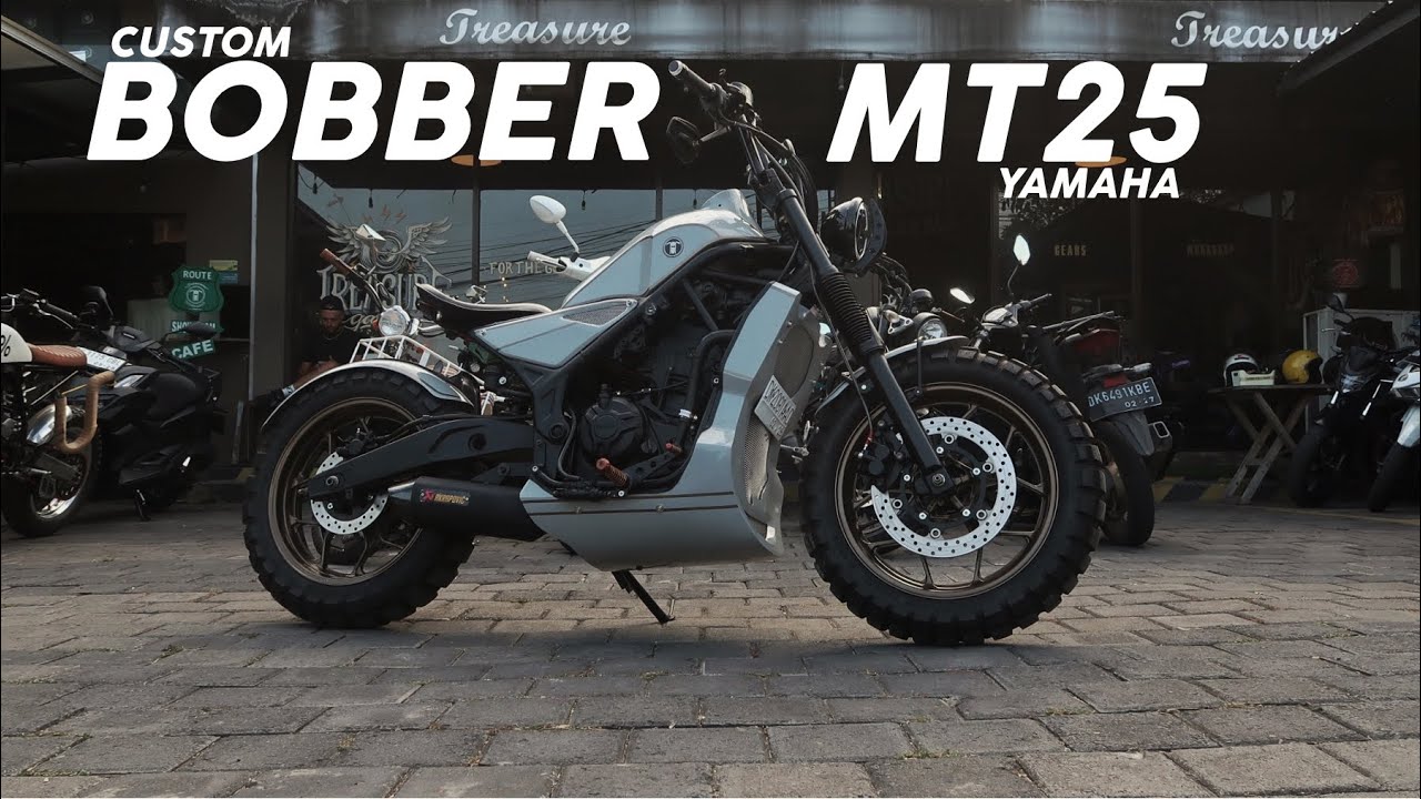 CUSTOM YAMAHA MT25 jadi bobber, test ride ke pantai melasti bali for ...
