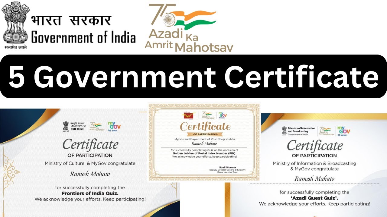5 Government Certificate | Government Certificate | Free Certificate ...