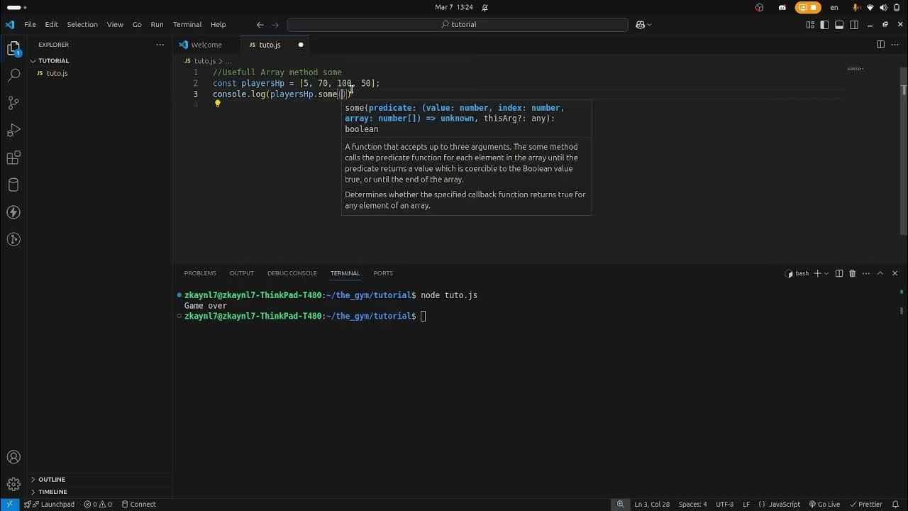 Javascript, Understanding Array.some() - YouTube