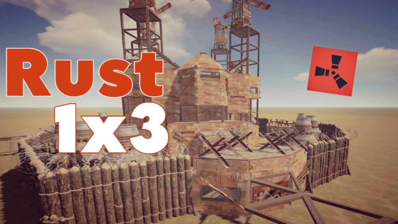 Rust: 1x3/Trio Base - BUNKER | PANCAKED | COZY | STRONG SHOOTING FLOOR ...