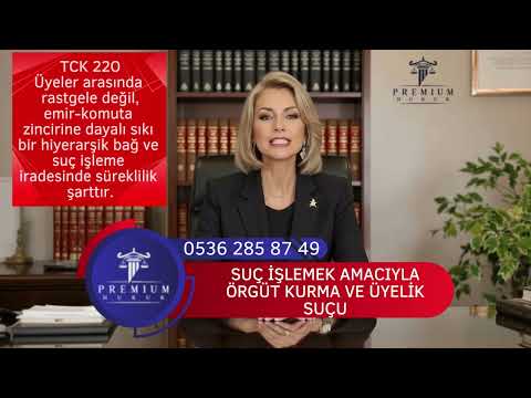SUÇ İŞLEMEK AMACIYLA ÖRGÜT KURMA | PREMIUM HUKUK CEZA AVUKATI