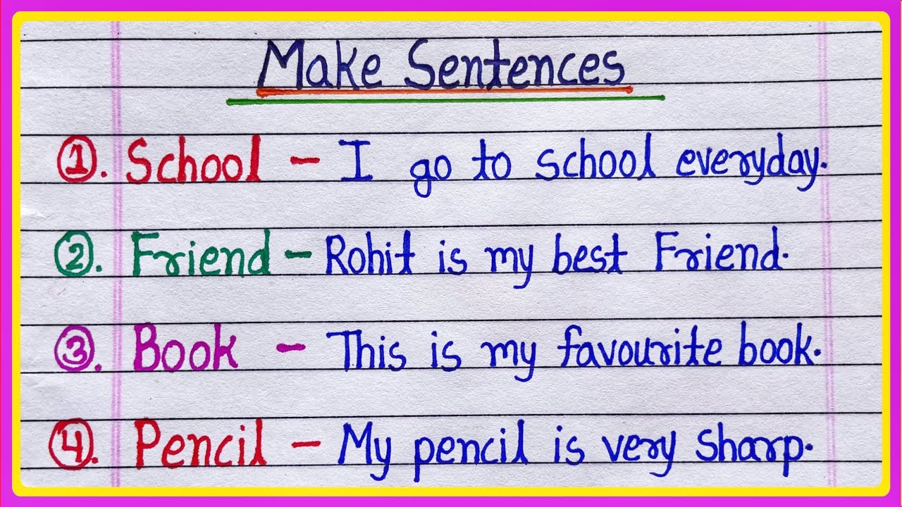 Make sentences in English | How to make sentences in English | Make ...