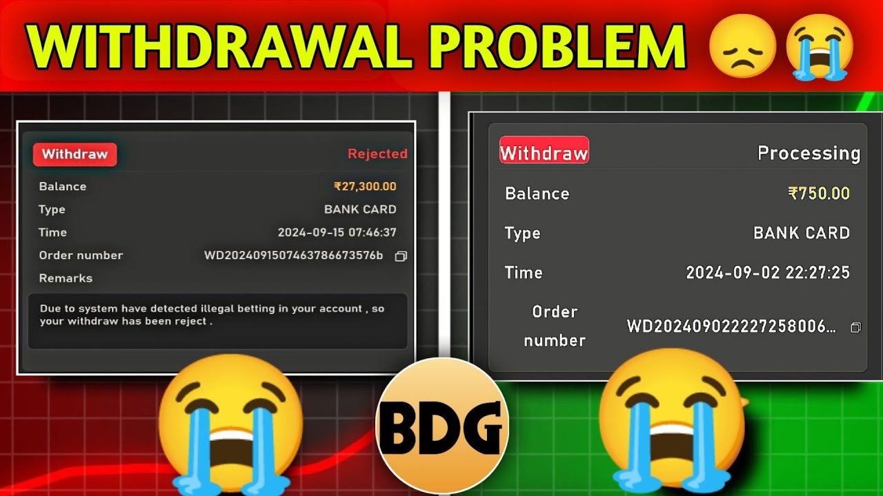 Withdrawal Rejected | Big Daddy Deposit Problem | Bdg Win Withdrawal ...