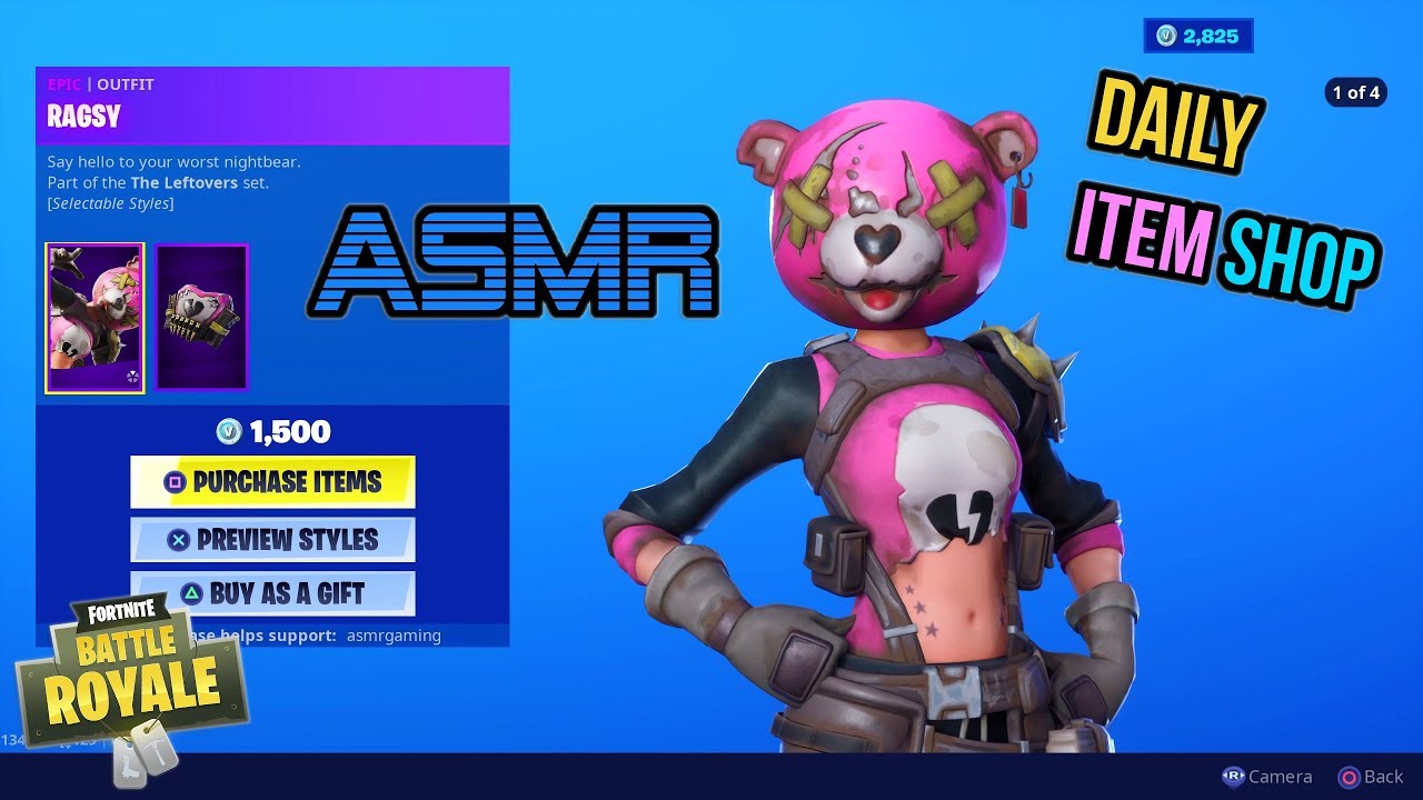ASMR | Fortnite NEW Ragsy Skin and Snack Attackers tool! Daily Item ...