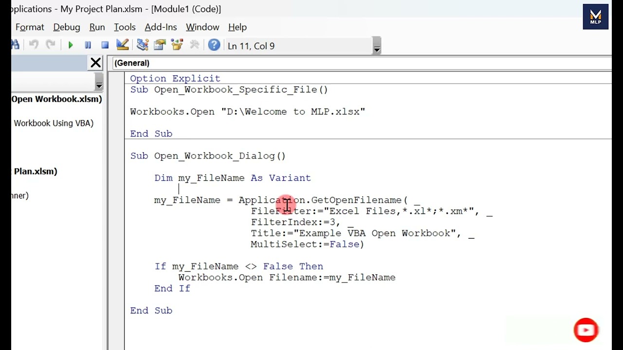 Excel VBA VBA Code Vba Open Workbook In Excel VBA VBA Code Vba Open Workbook In