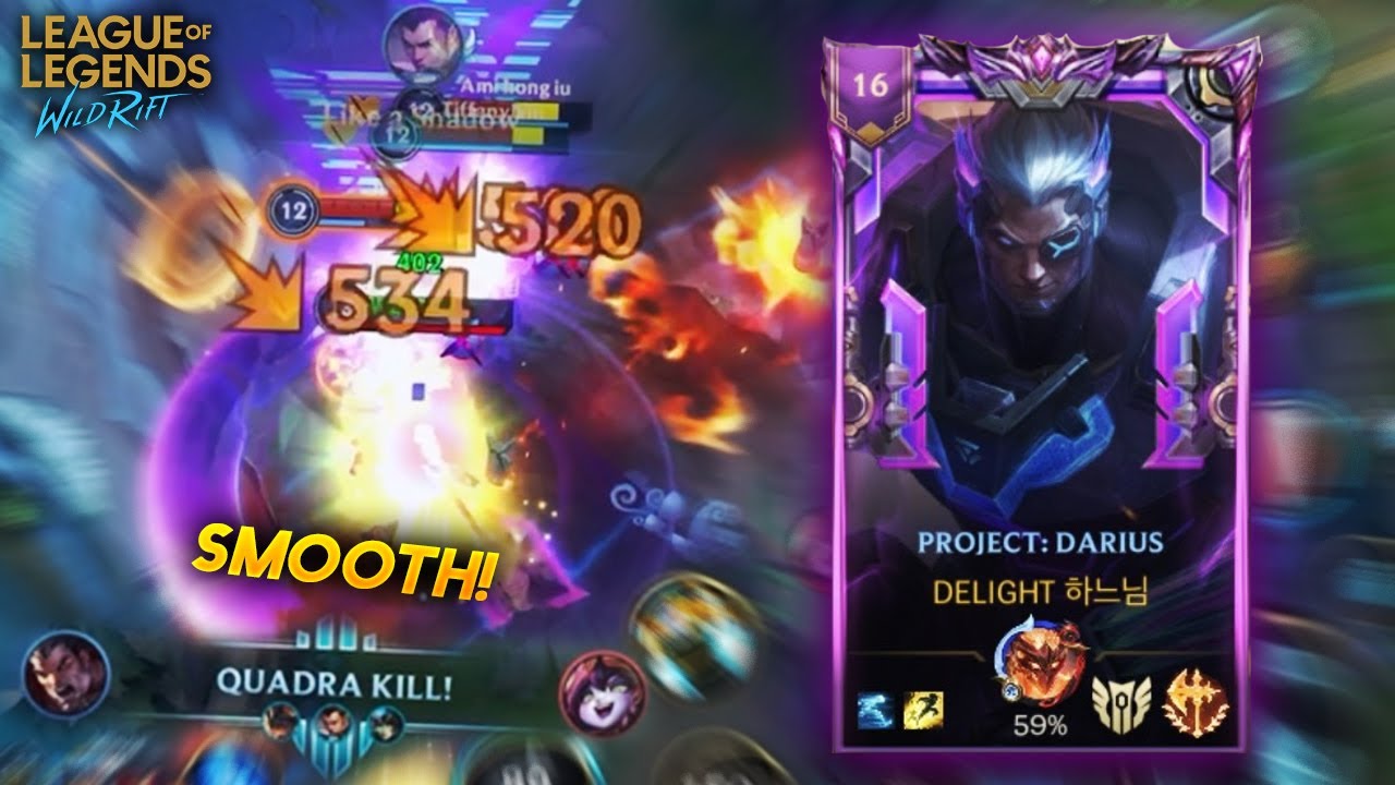 PROJECT DARIUS SKIN IS SO BADASS | SMOOTH QUADRA | WILDRIFT - YouTube