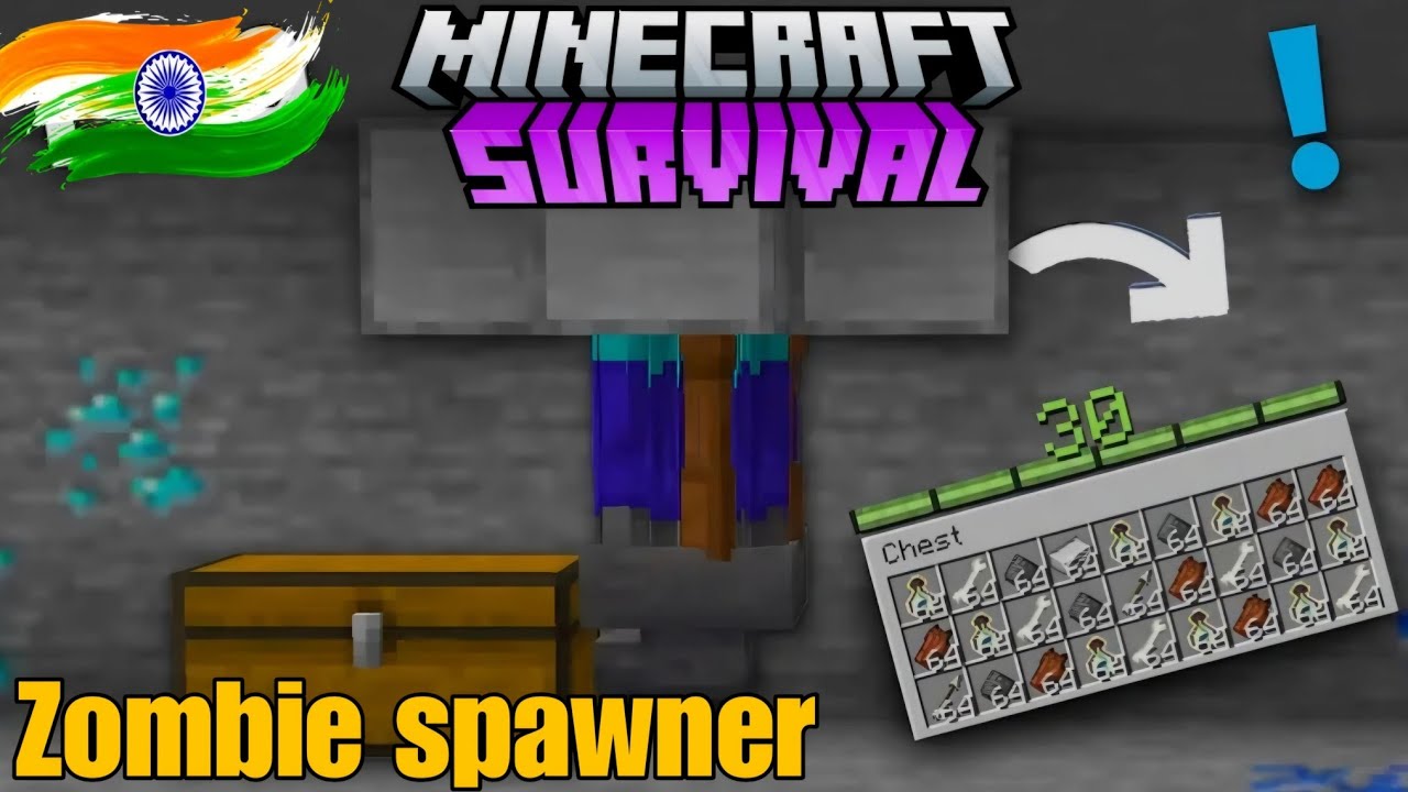 I made a zombie spawner XP farm 🤯| How to make zombie spawner 😱XP farm ...